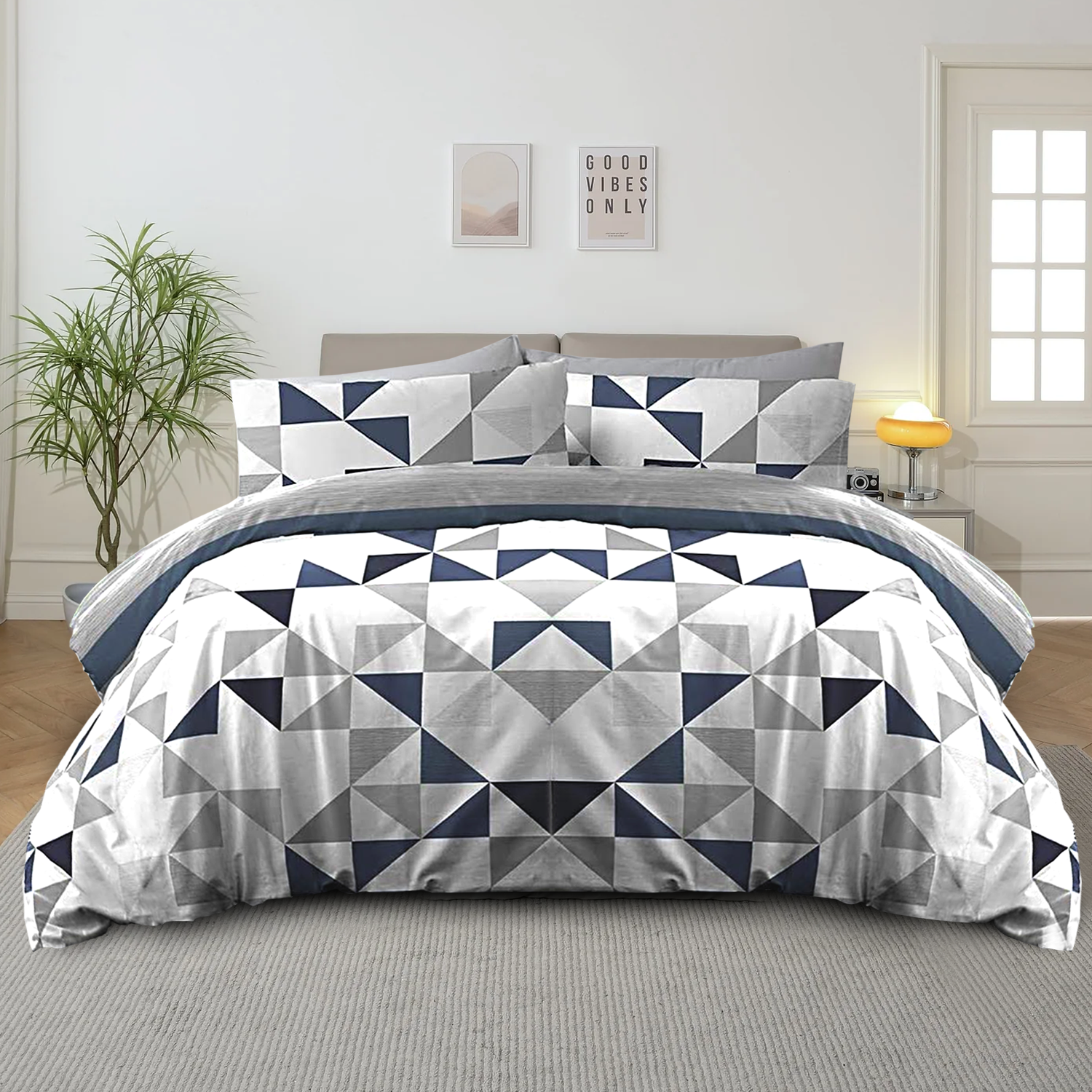 Triangle Printed Duvet Cover – Yorkshire Bedding
